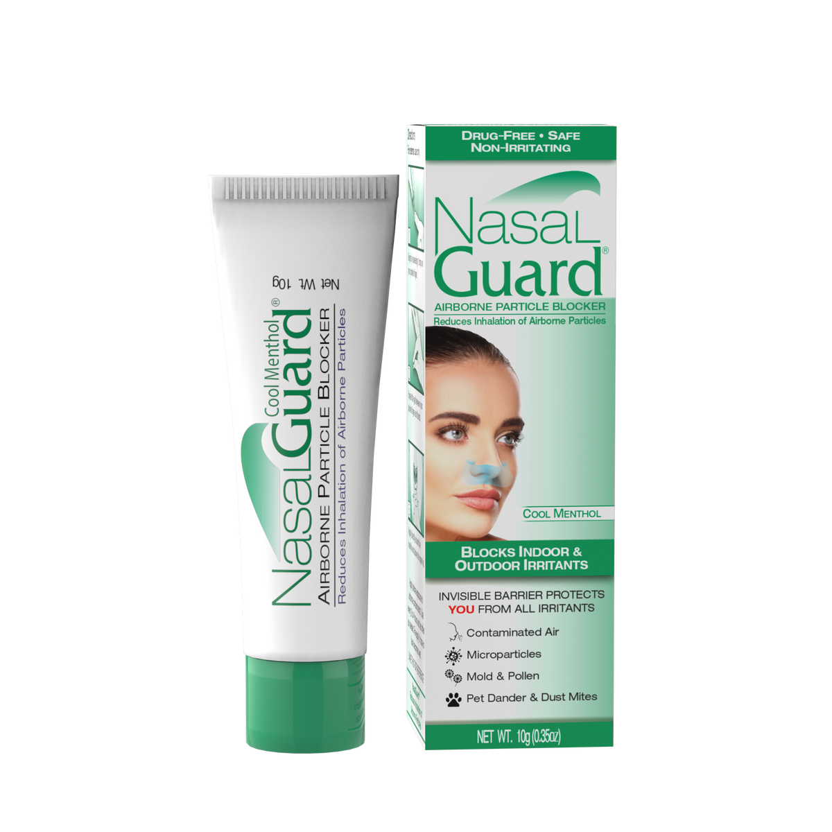 NasalGuard Airborne Particle Blocker, Nasal Gel | Cool Menthol | 10g T ...