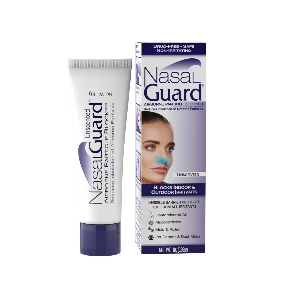 NasalGuard Airborne Particle Blocker, Nasal Gel | Unscented | 10g Tube ...