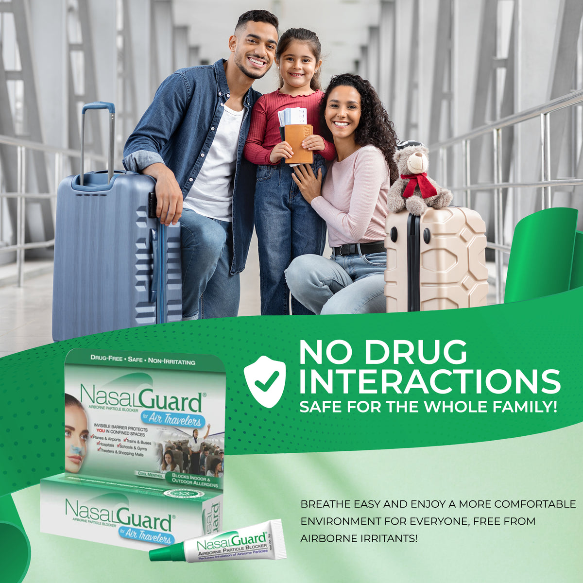 NasalGuard For Air Travelers, Airborne Particle Blocker | 3g Tube | (P ...